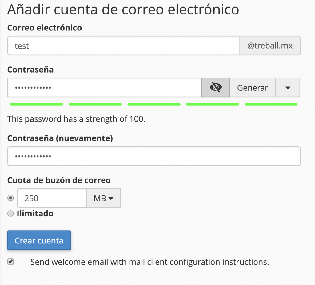 Cpanel cuentas de correo – Paginas web de Alto impacto